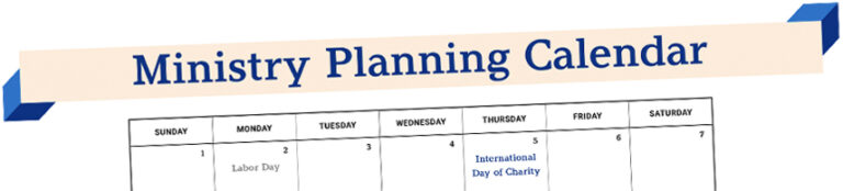 Ministry Planning Calendar - Episcopal Relief & Development